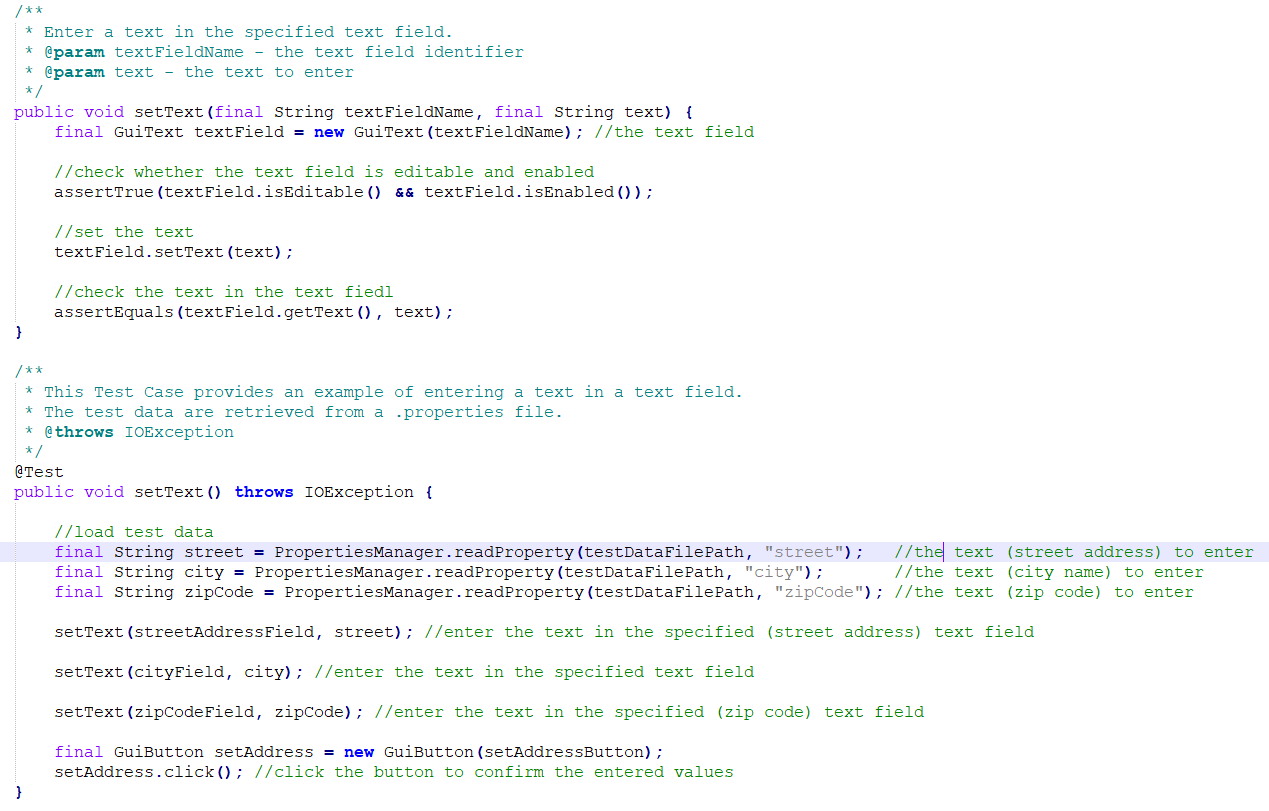 Data-driven testing using Properties files - Maveryx